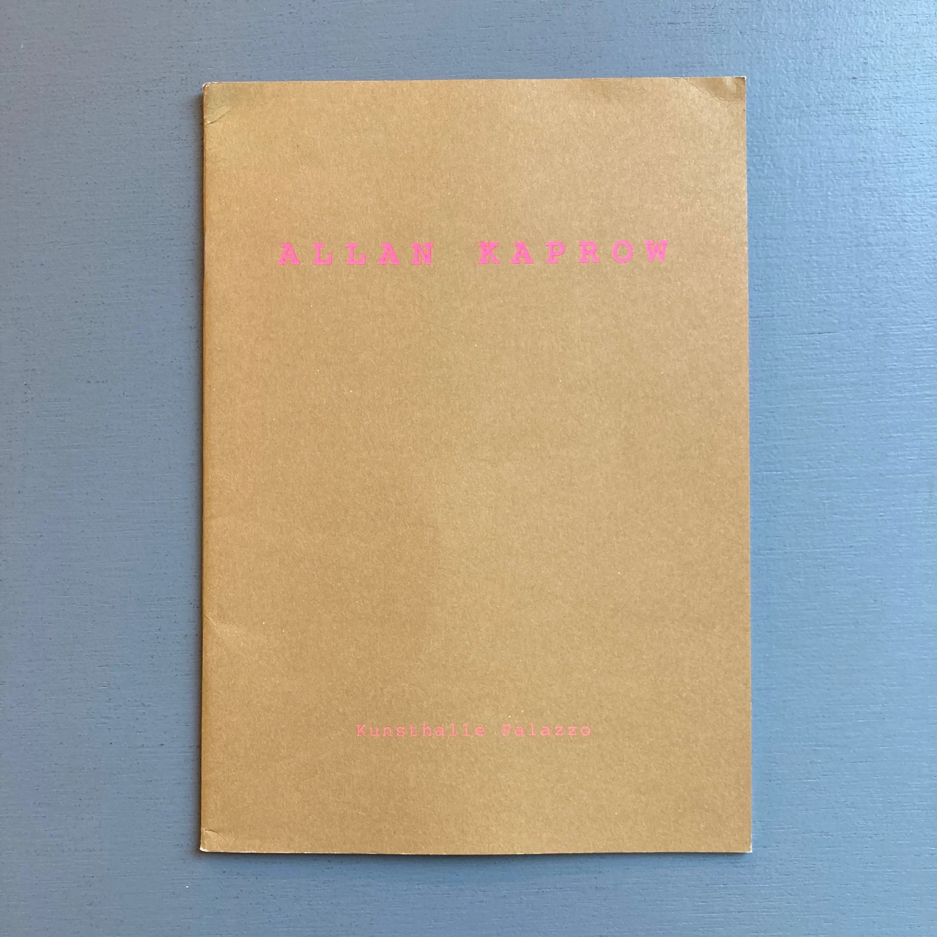 Allan Kaprow - Kunsthalle Palazzo 1996 - Saint-Martin Bookshop