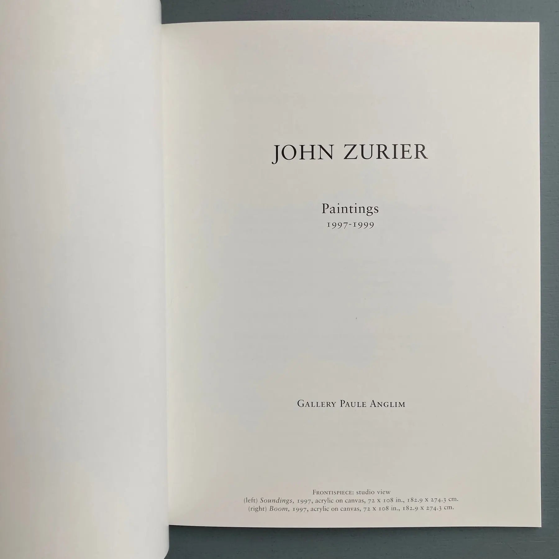 John Zurier - Paintings - Gallery Paule Anglim 2000 - Saint-Martin Bookshop