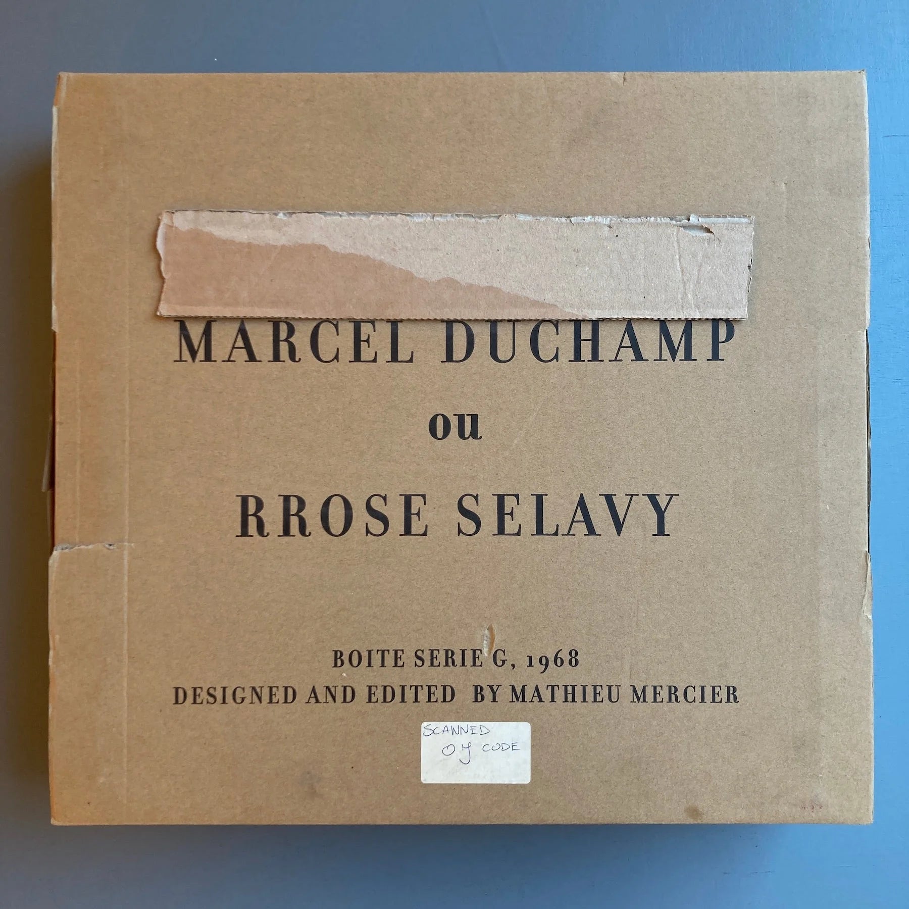 Marcel Duchamp ou Rrose Selavy - Boite Serie G 1968 - König 2015 ...