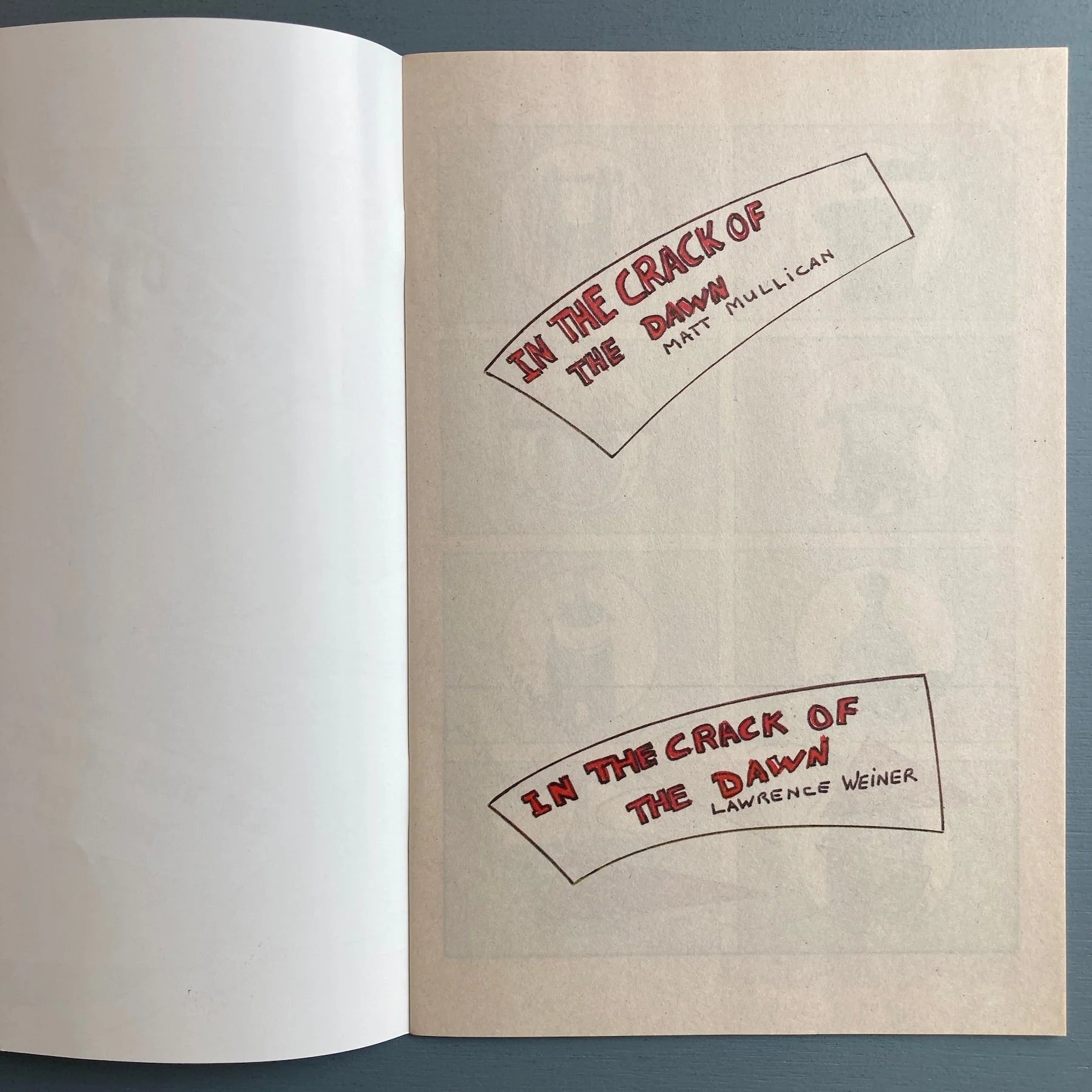 Matt Mullican & Lawrence Weiner - In the Crack of - Saint-Martin Bookshop