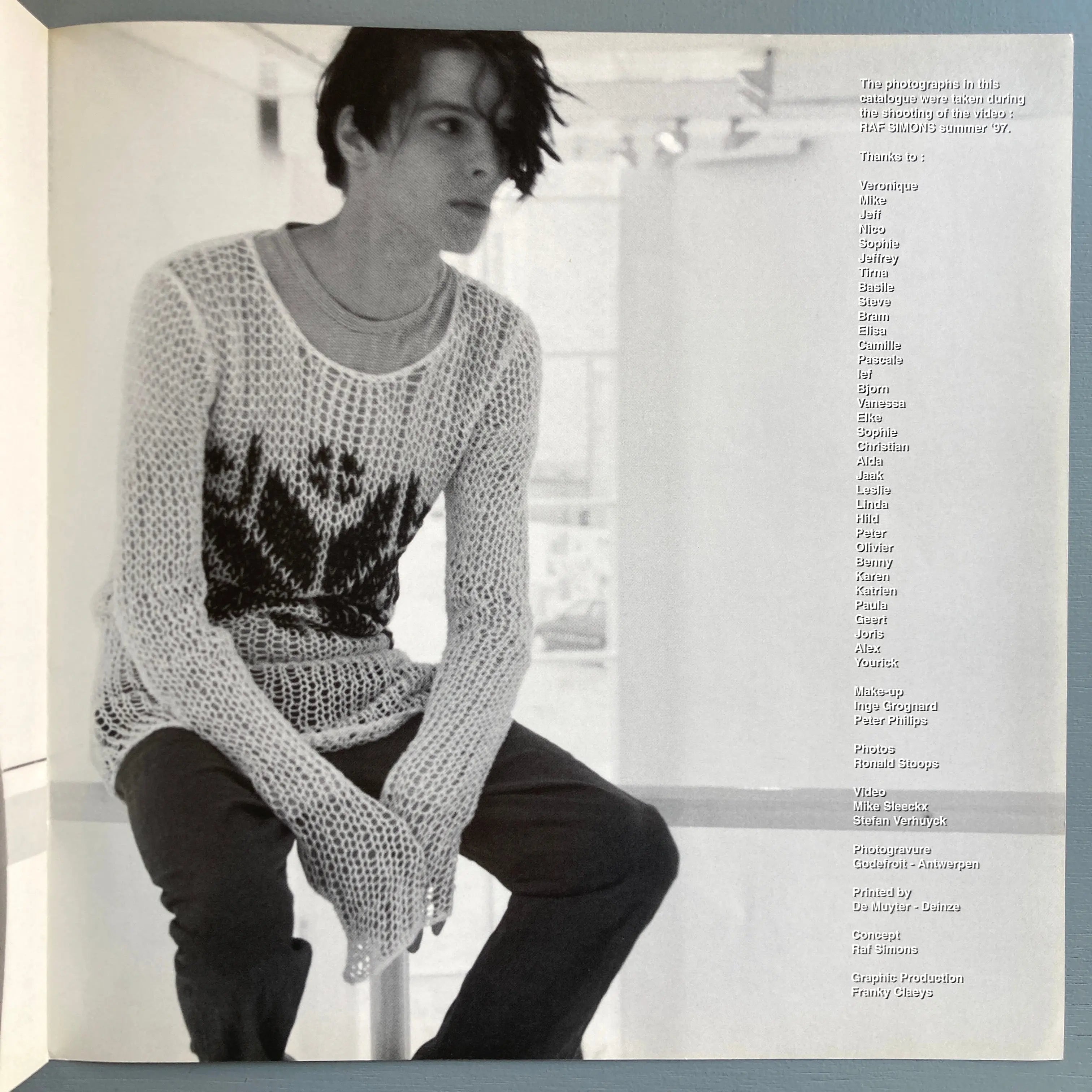 Raf Simons - Teenage Summercamp (booklet only) - S/S 1997 - Saint ...