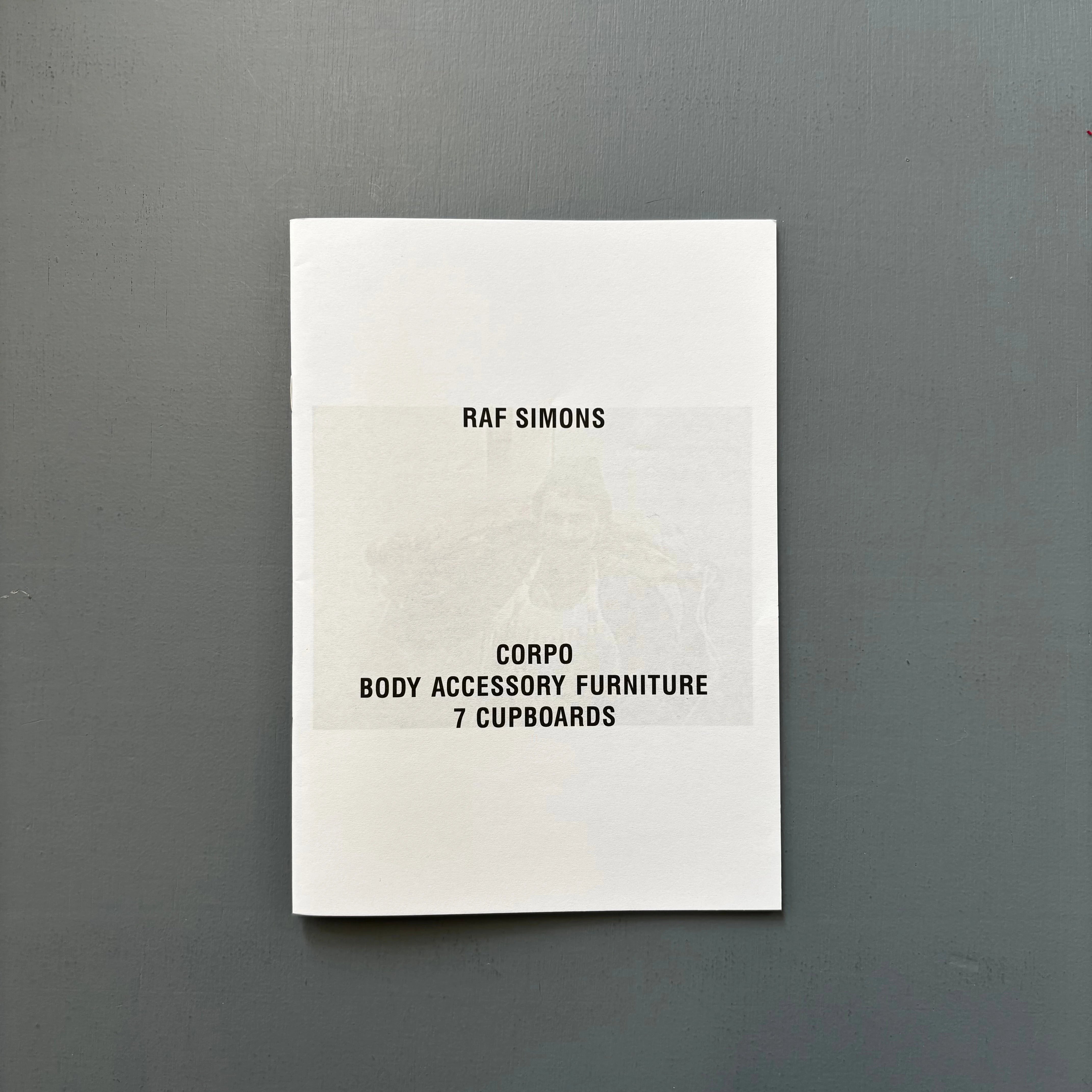 Raf Simons - Corpo. Body Accessory Furniture. 7 Cupboards - MoMu 2025 ...