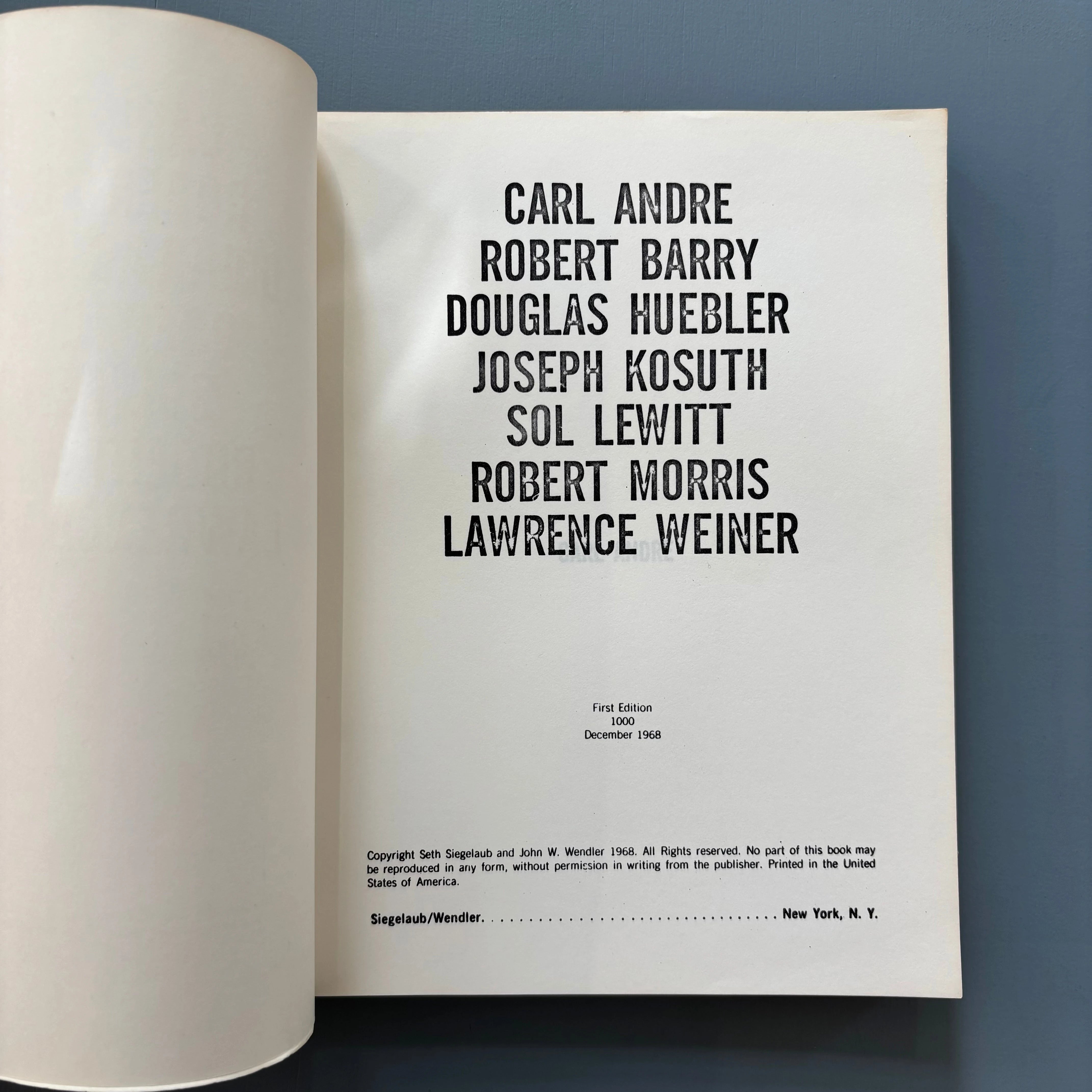 Seth Siegelaub & John W. Wendler - The Xerox Book - First edition 1969 ...