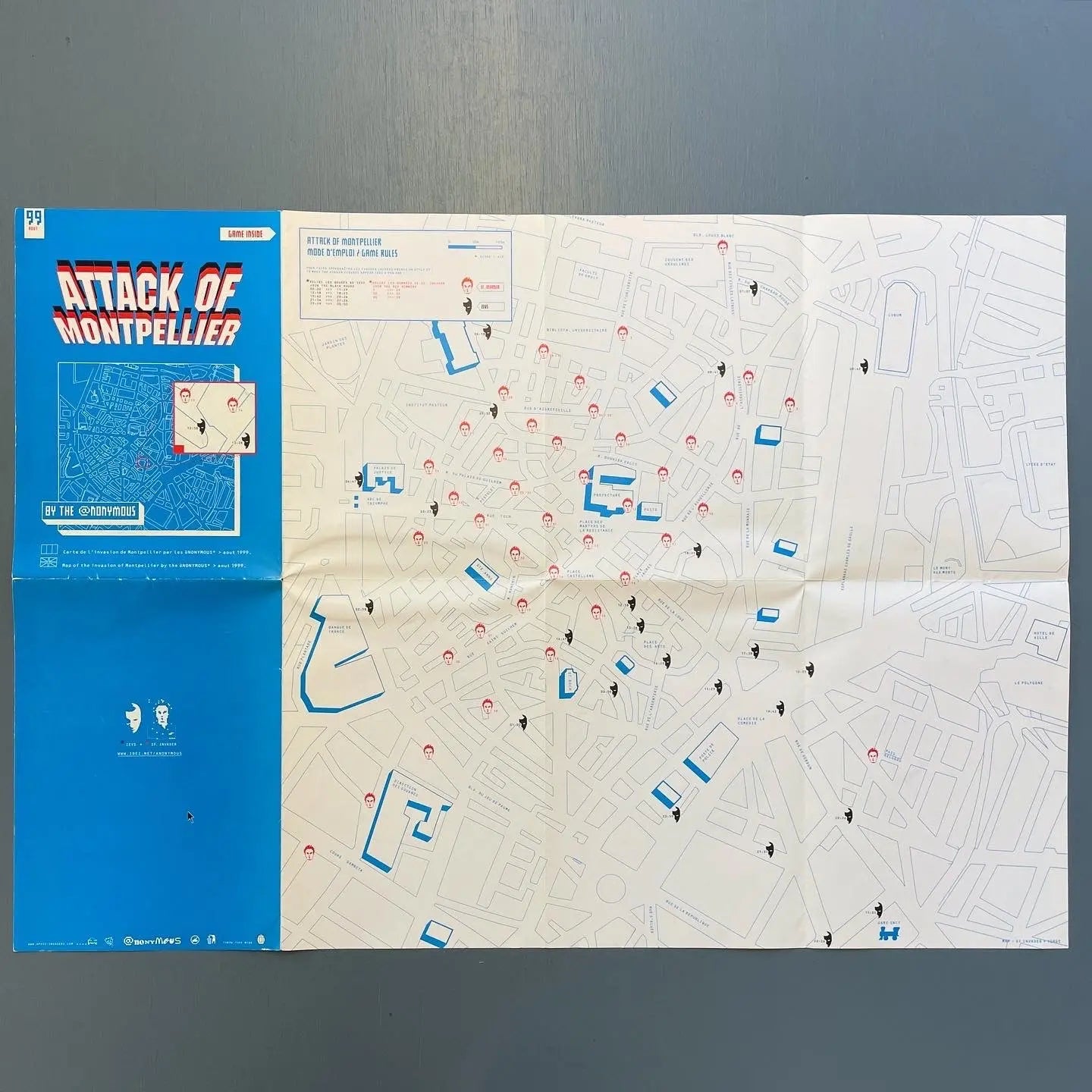 Invader - Attack of Montpellier - Map N°02 08/1999 first edition ...